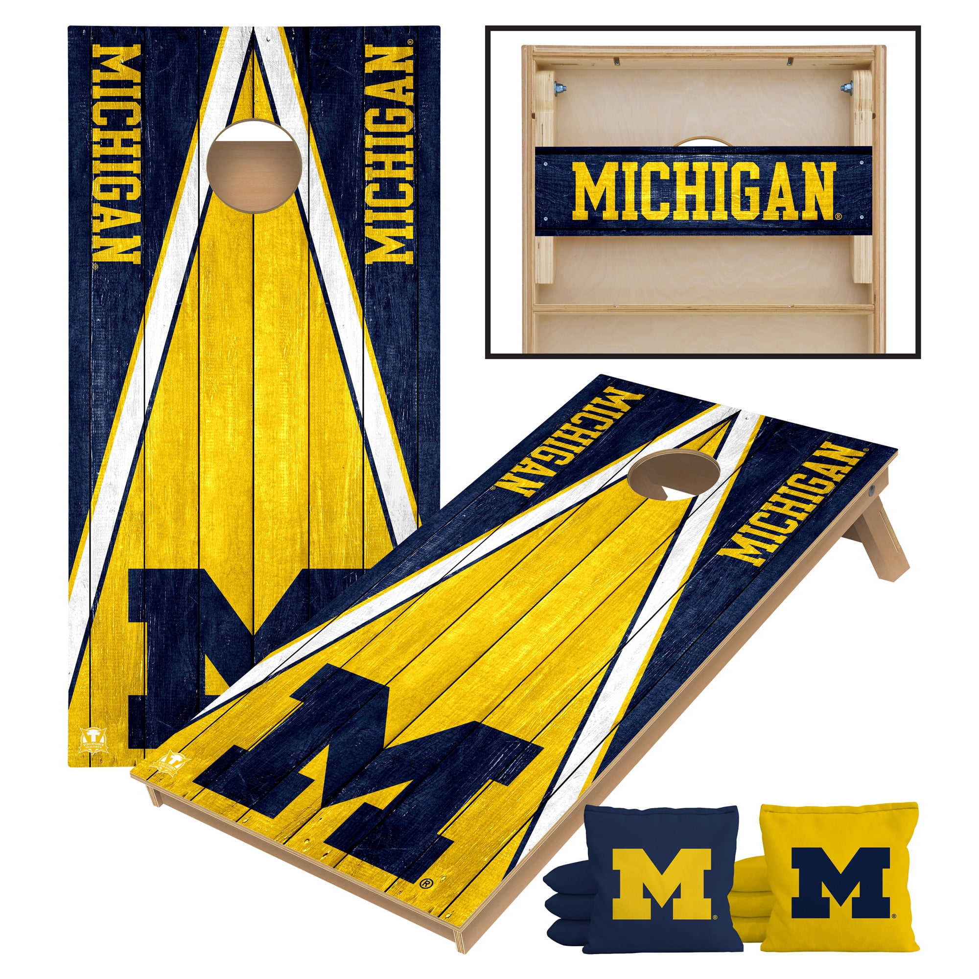 Victory Tailgate Michigan Wolverines 2' x 4' Tournament Cornhole Board ...
