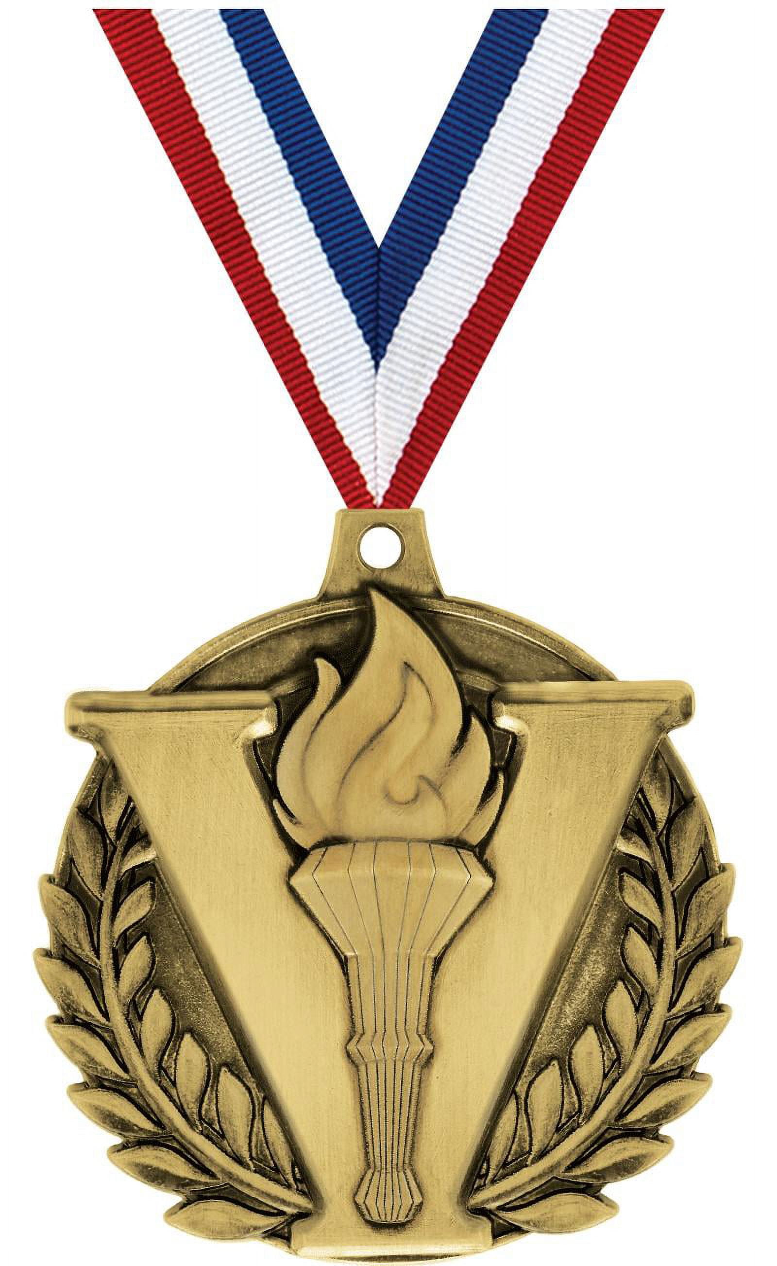 Victory Torch Medals, 2" Gold Diecast Victory Torch Medal Award 5 Pack ...