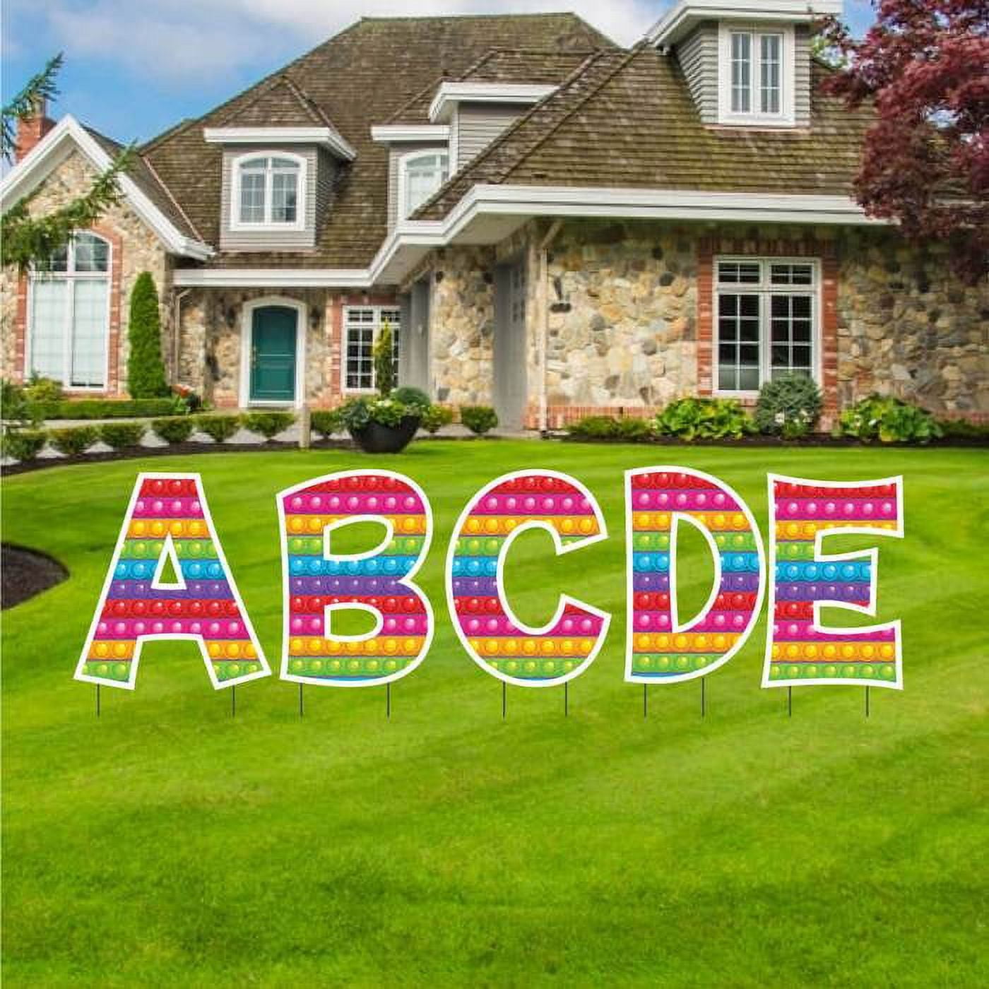 VictoryStore 18in KG Fidget Push Pop Print Alphabet Yard Letter Sign ...