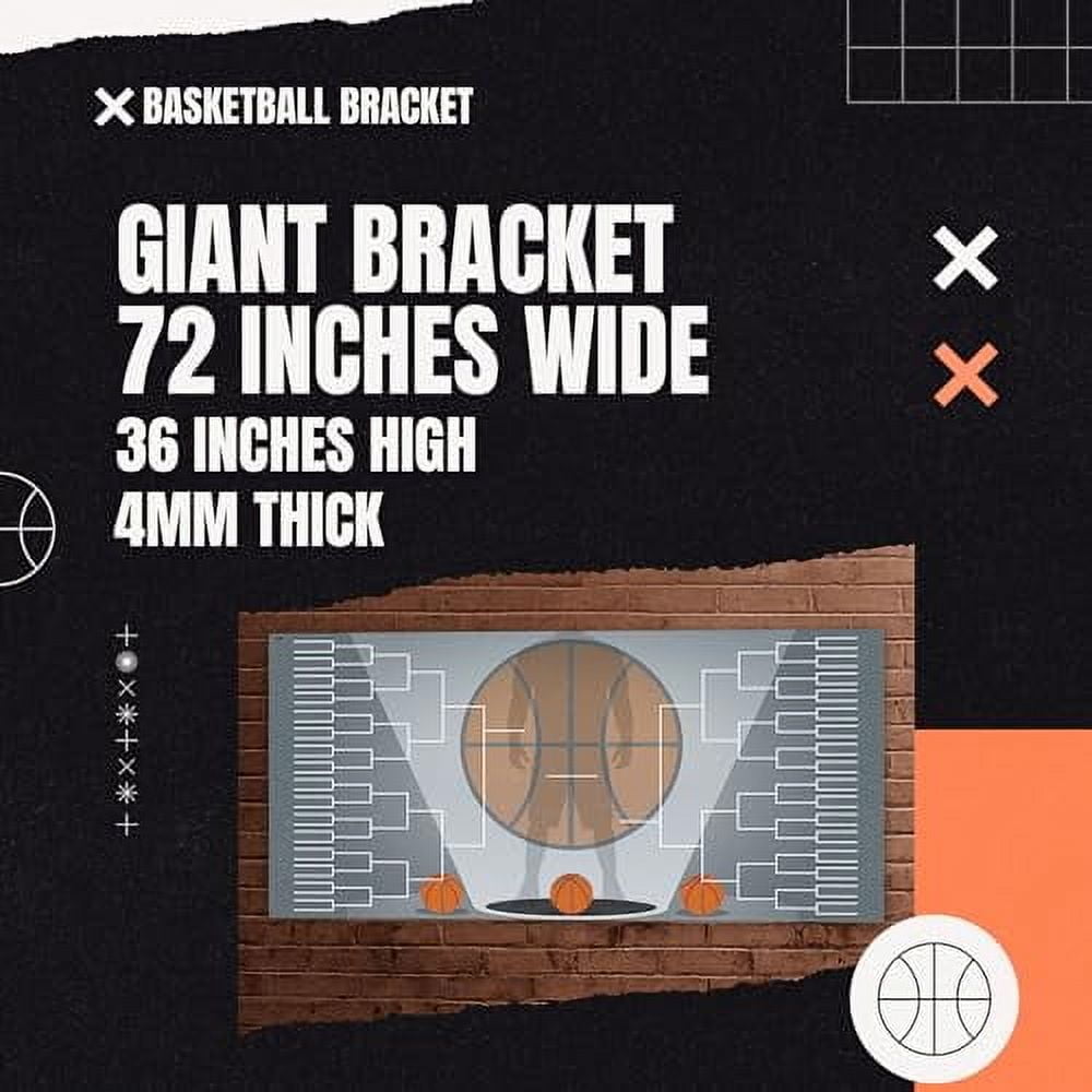 VictoryStore 3x6 Feet Basketball Tournament Bracket Giant Basketball ...