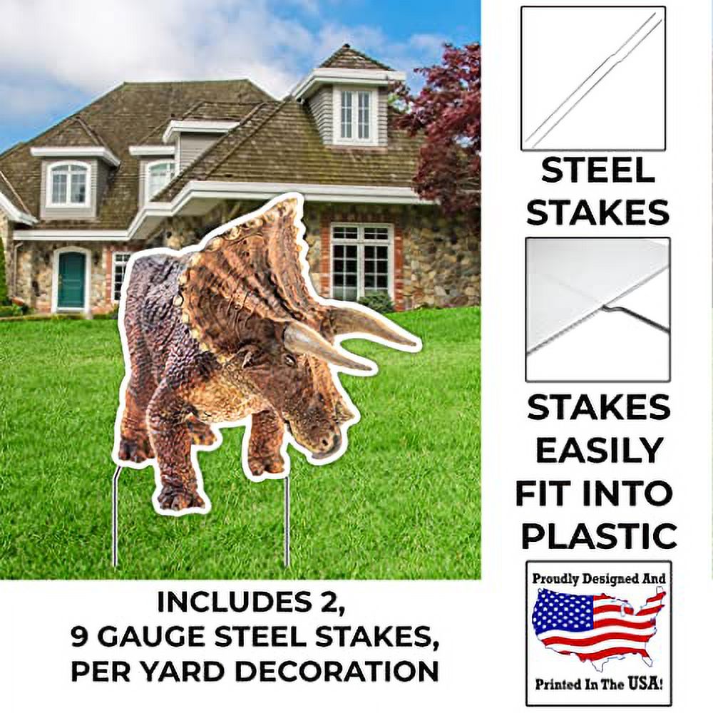 VictoryStore Birthday Oversized EZ Yard Cards, 3x6 Feet Dinosaur ...