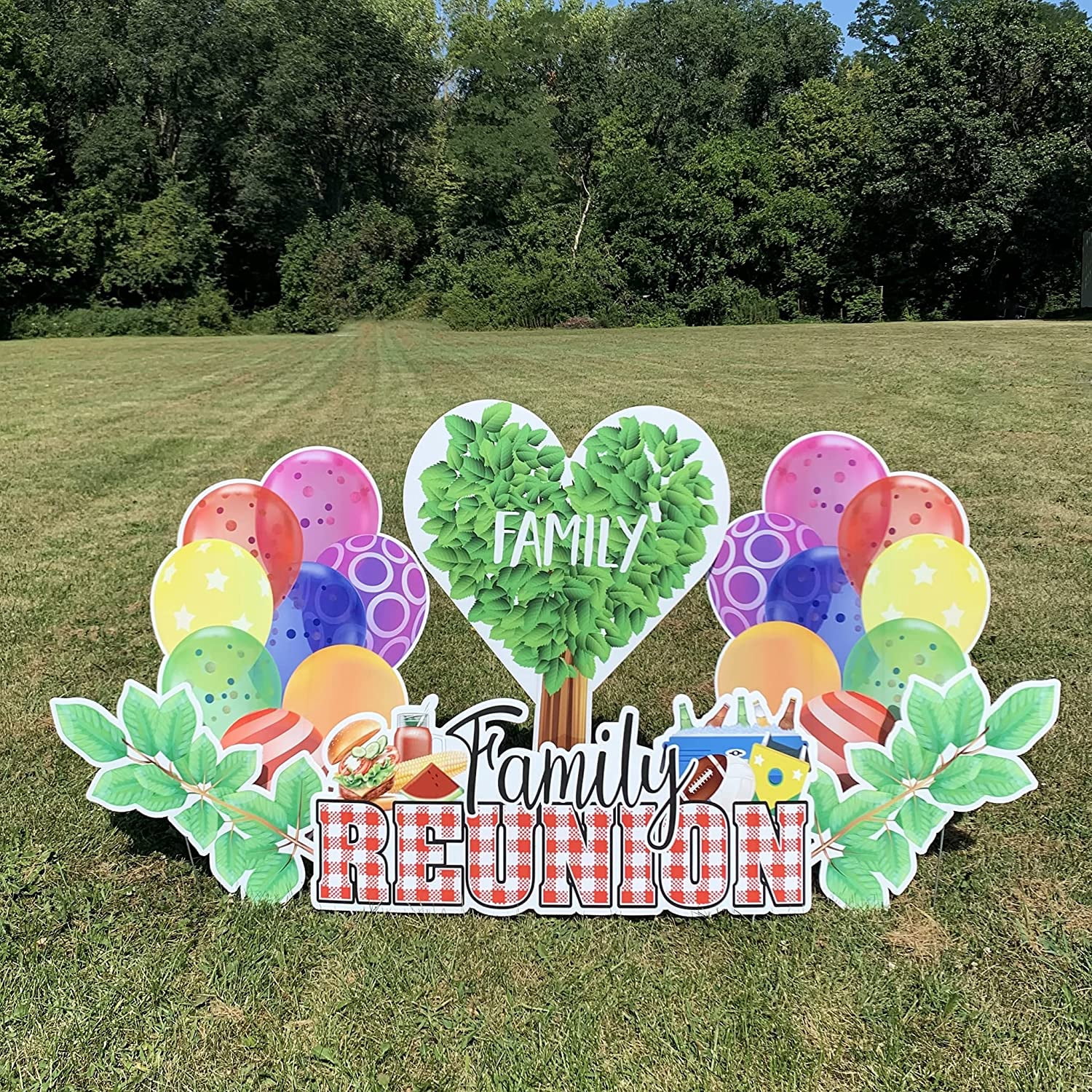 VictoryStore Family Reunion Yard Sign Decoration Set, Outdoor Family ...