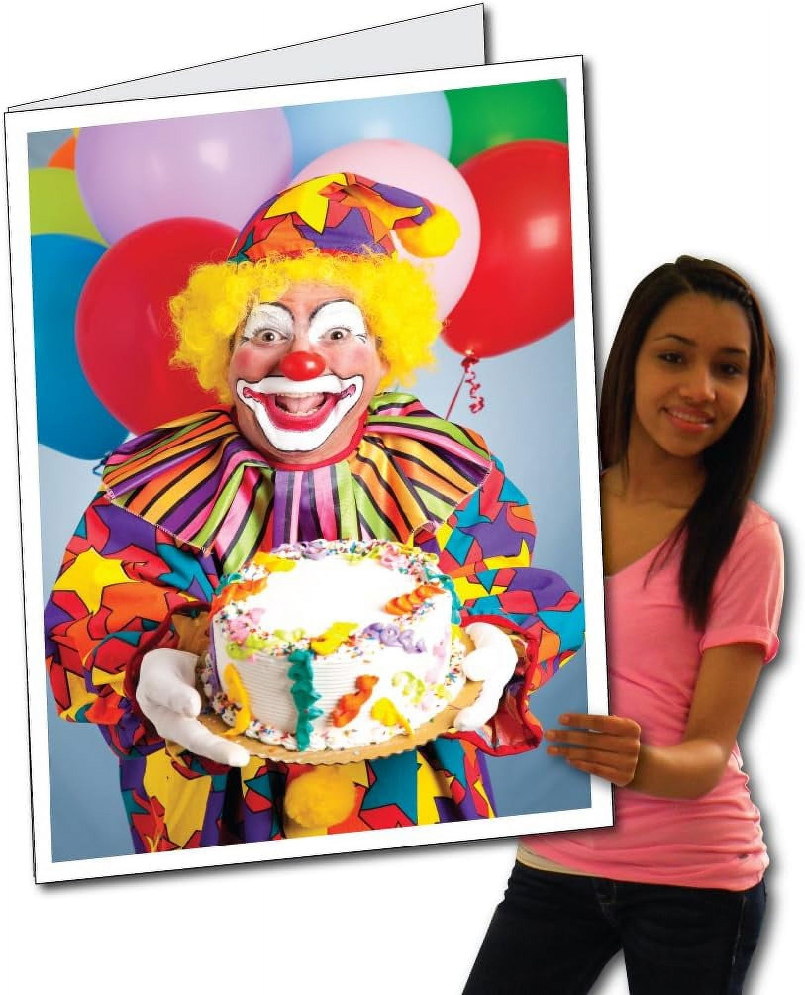 VictoryStore Jumbo Greeting Cards: Giant Birthday Card (Clown with ...