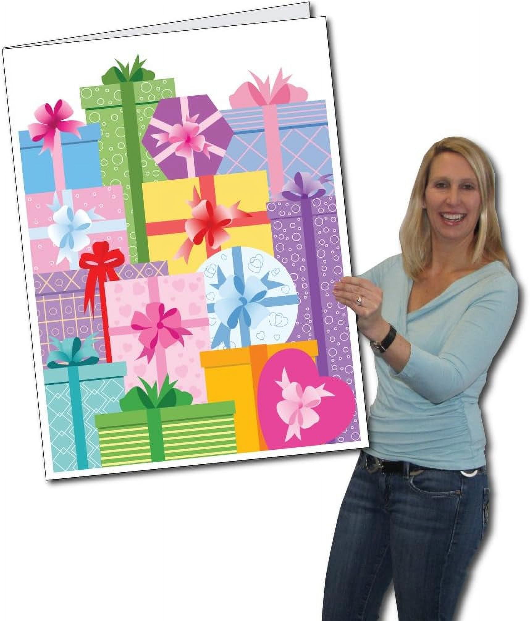 VictoryStore Jumbo Greeting Cards: Giant Birthday Card (Presents) 2 ...