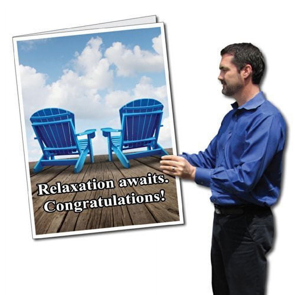 VictoryStore Jumbo Greeting Cards: Giant Retirement Card (Relaxation ...