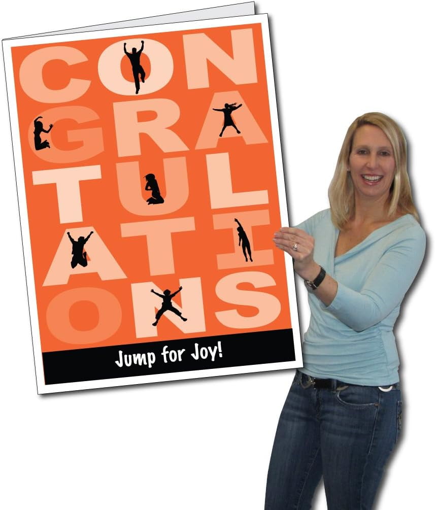 VictoryStore Jumbo Greeting Cards: Huge Congratulations Card (Jump for ...