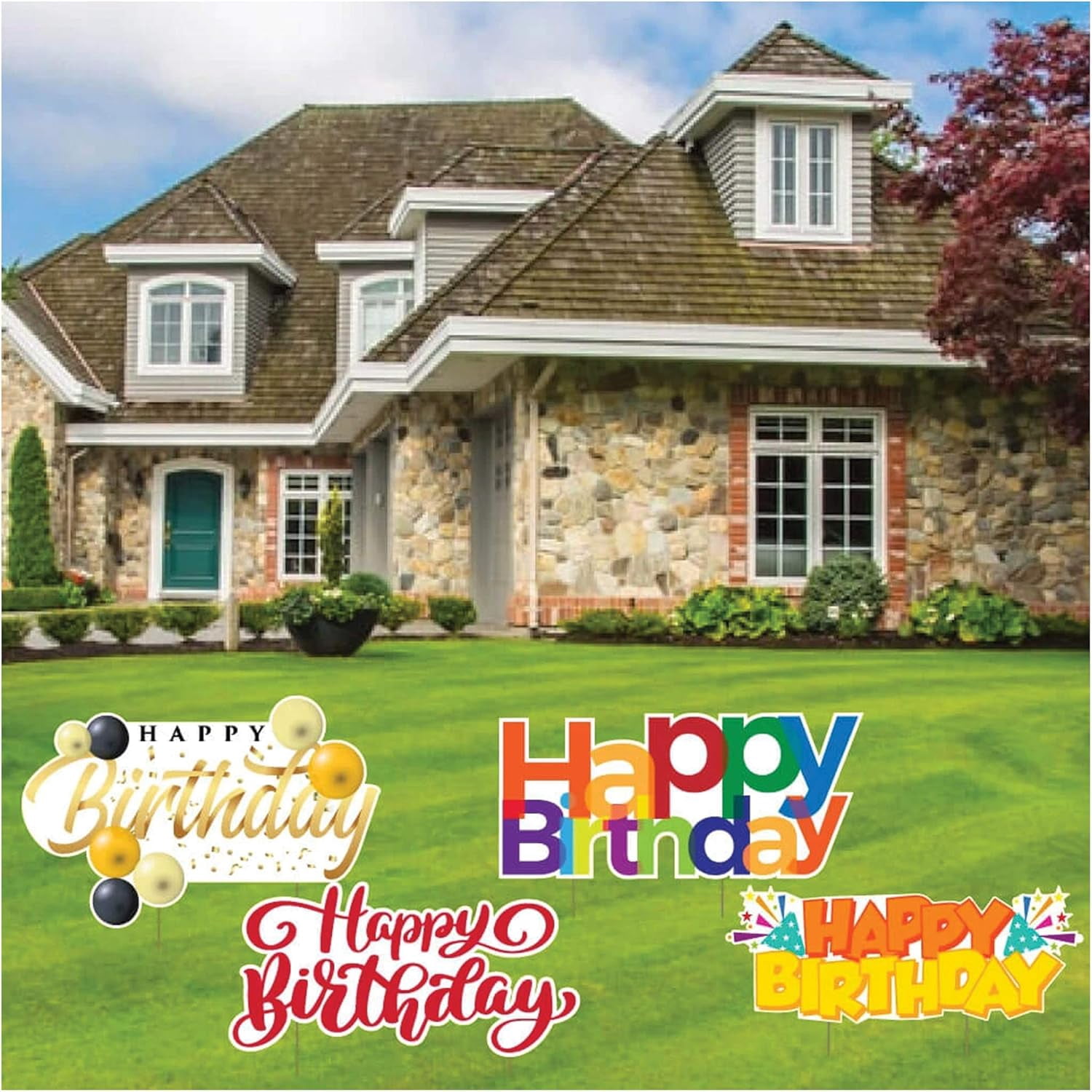 VictoryStore Lawn Decorations: Large Happy Birthday Yard Greeting Signs ...