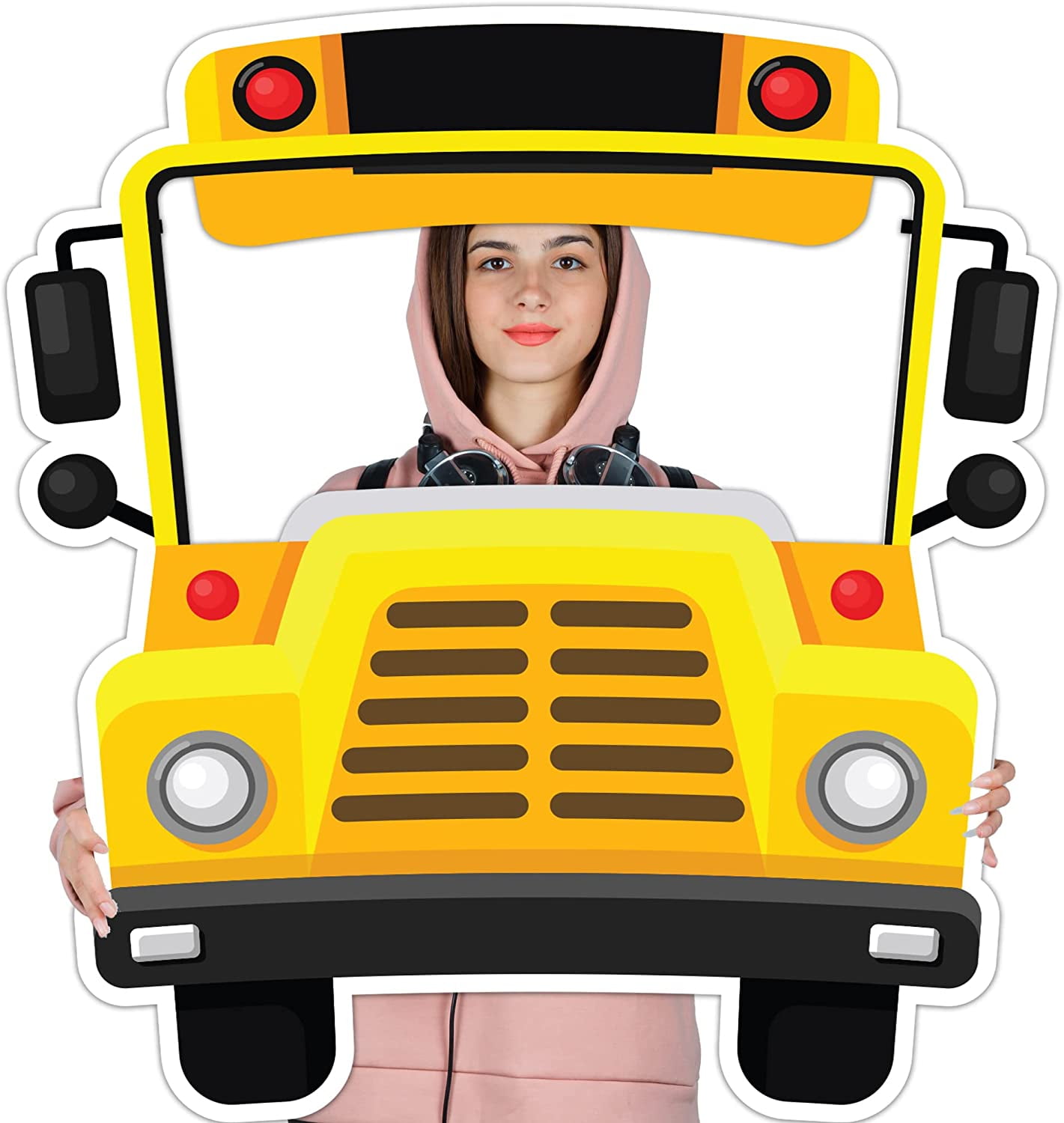 VictoryStore School Bus Photo Booth Frame, 35x38 Inch Selfie Prop ...
