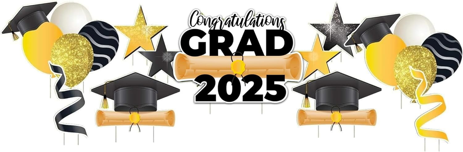 VictoryStore Yard Decorations Graduation 2025 Lawn Decorations, Sparkle ...