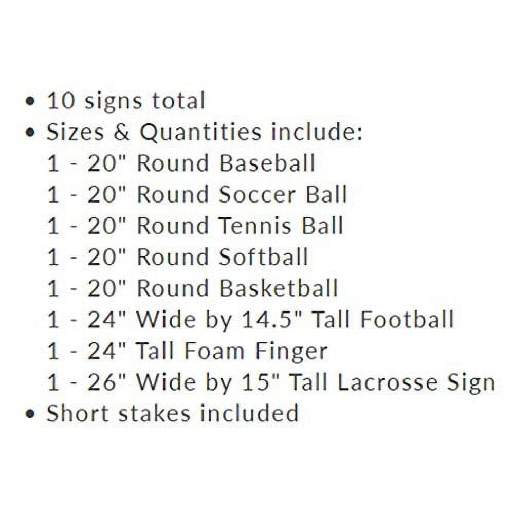 VictoryStore Yard Decorations, Sports Yard Card Accessories Outdoor ...