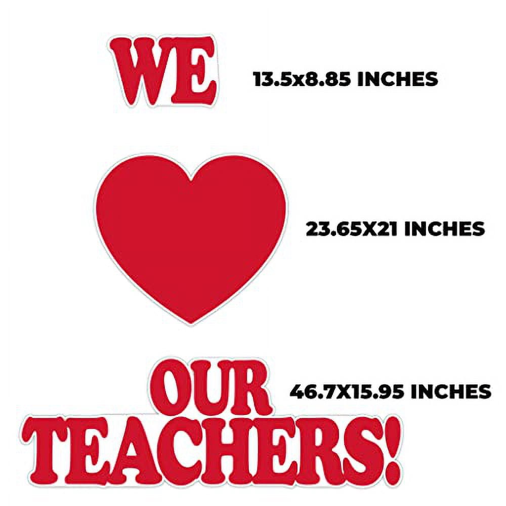 VictoryStore Yard Decorations: We Love Our Teachers Yard Sign - 3 piece ...