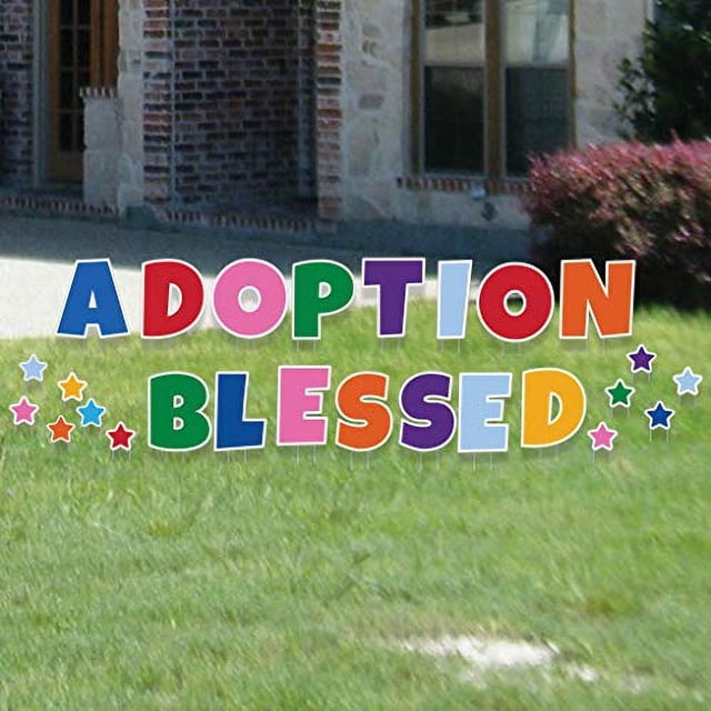 VictoryStore Yard Sign Decorations: Adoption Blessed Yard Sign Letters ...