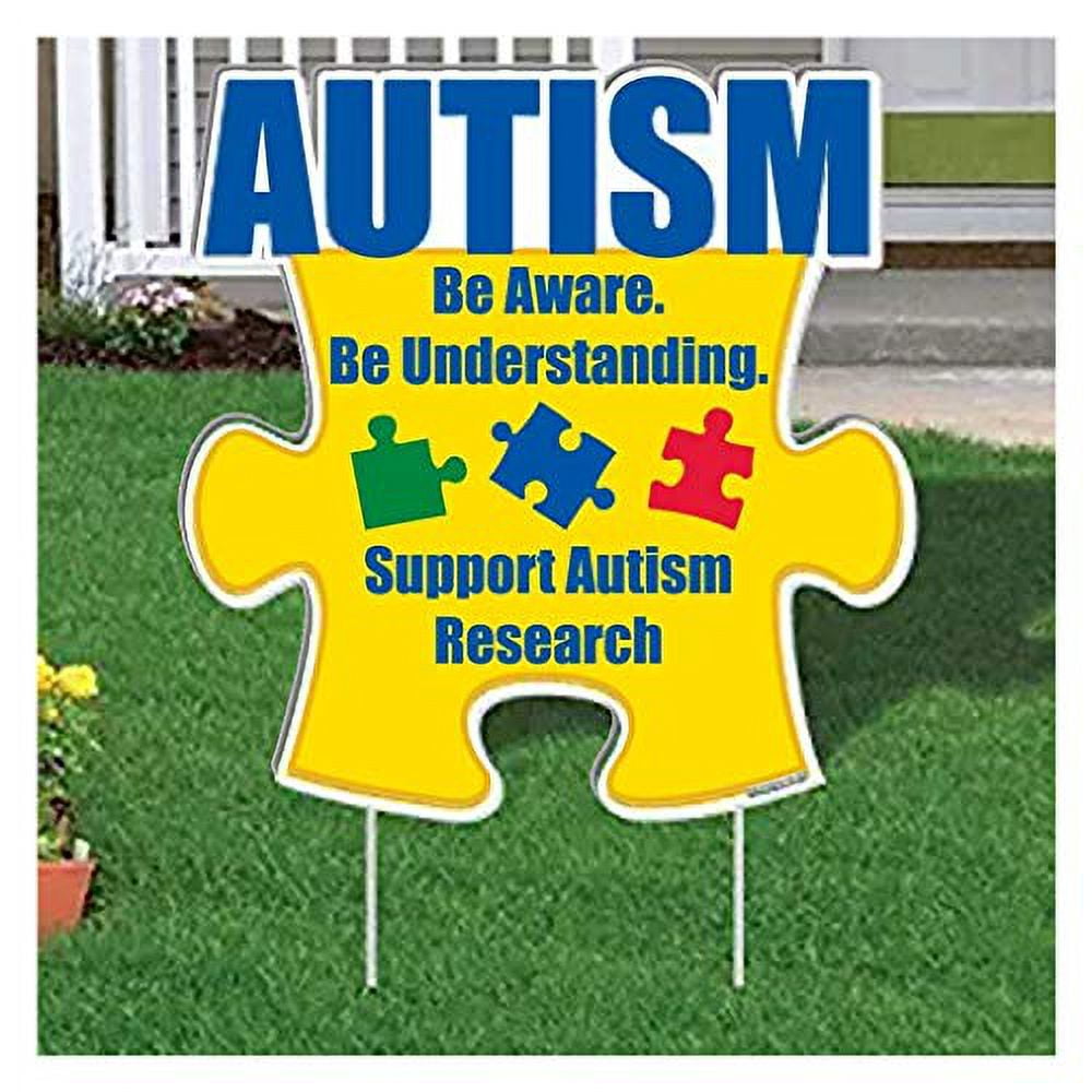 VictoryStore Yard Sign Outdoor Lawn Decorations - Autism Awareness Yard ...