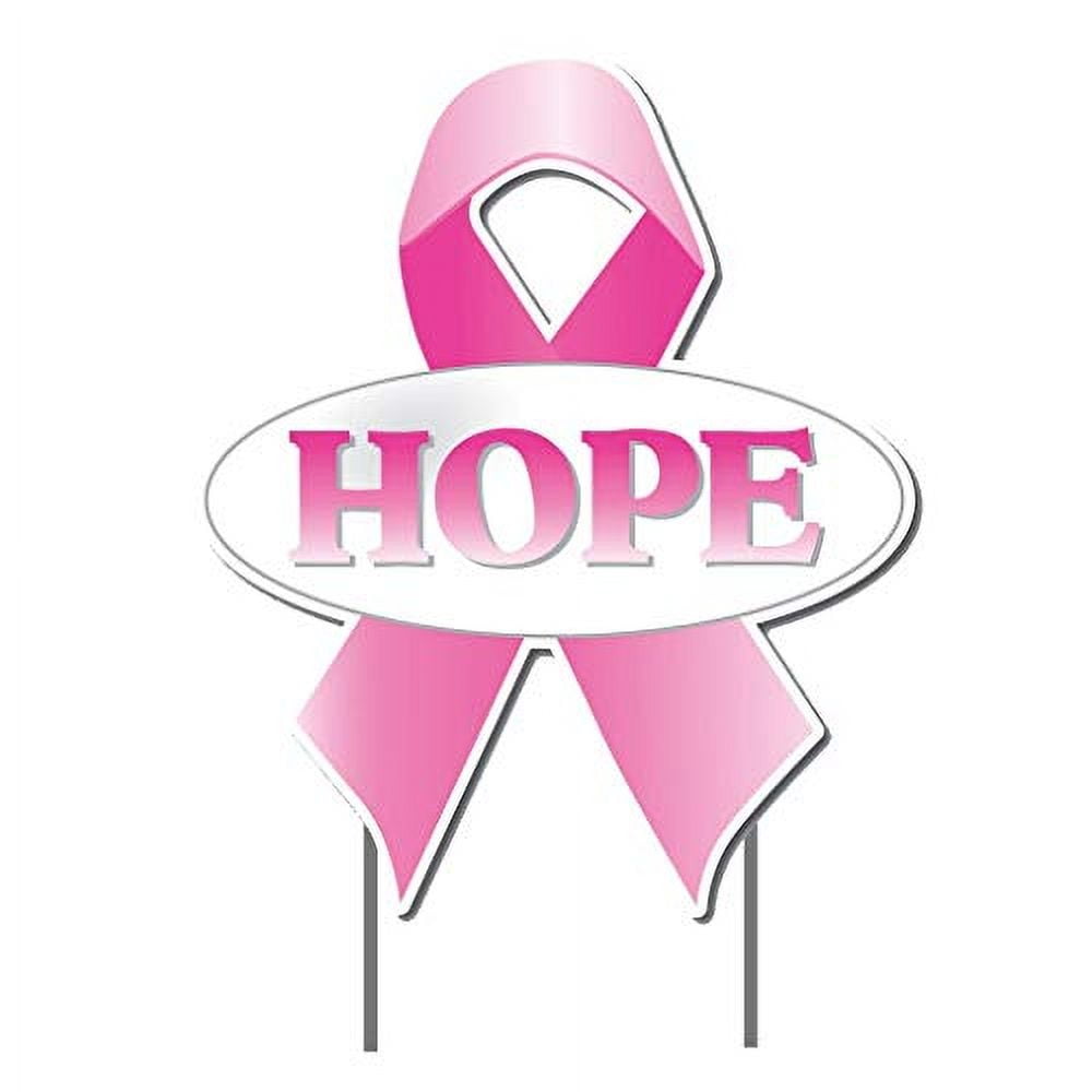 Yard Sign Outdoor Lawn Decorations, Breast Cancer Awareness, Hope Pink ...