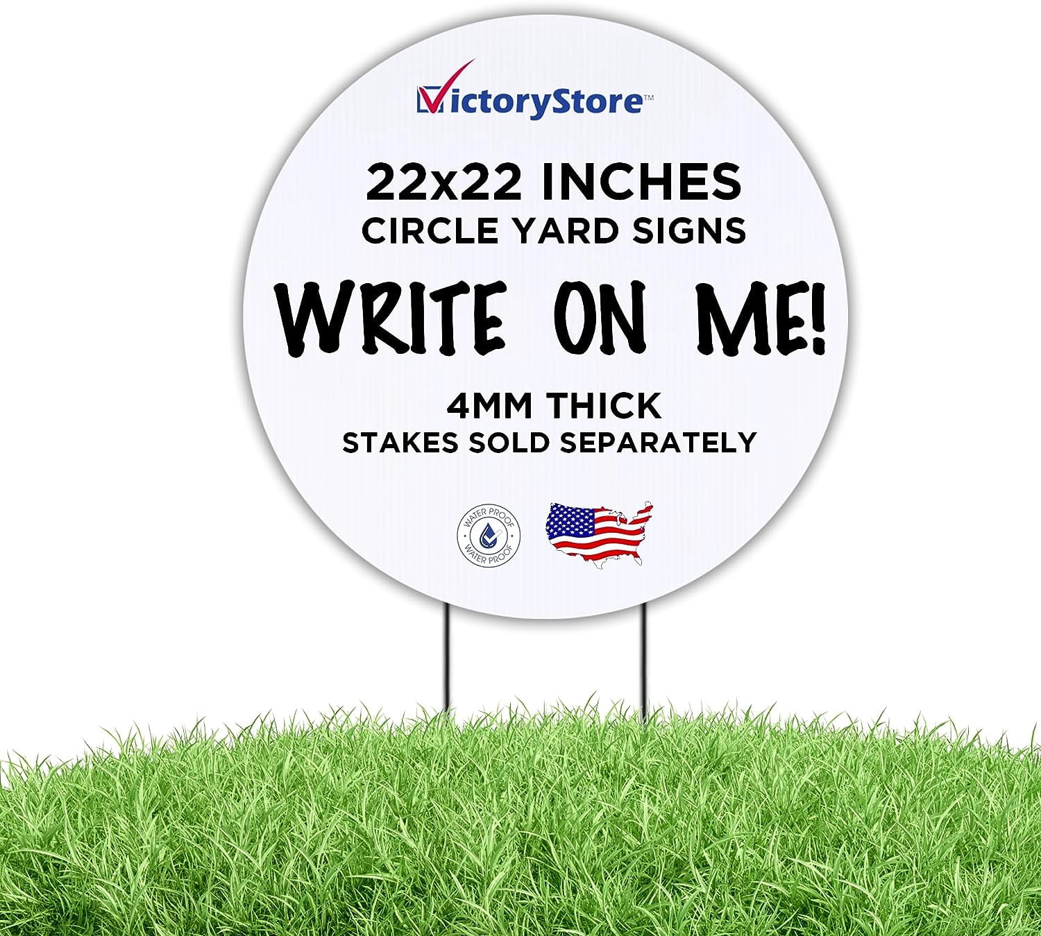 VictoryStore Yard Sign Outdoor Lawn Decorations: Circle Yard Sign 22 ...