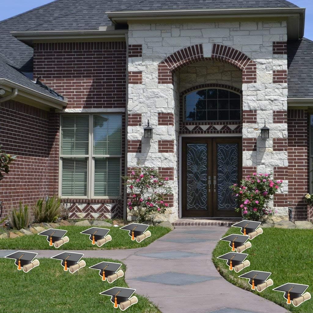 VictoryStore Yard Sign Outdoor Lawn Decorations: Graduation Caps ...