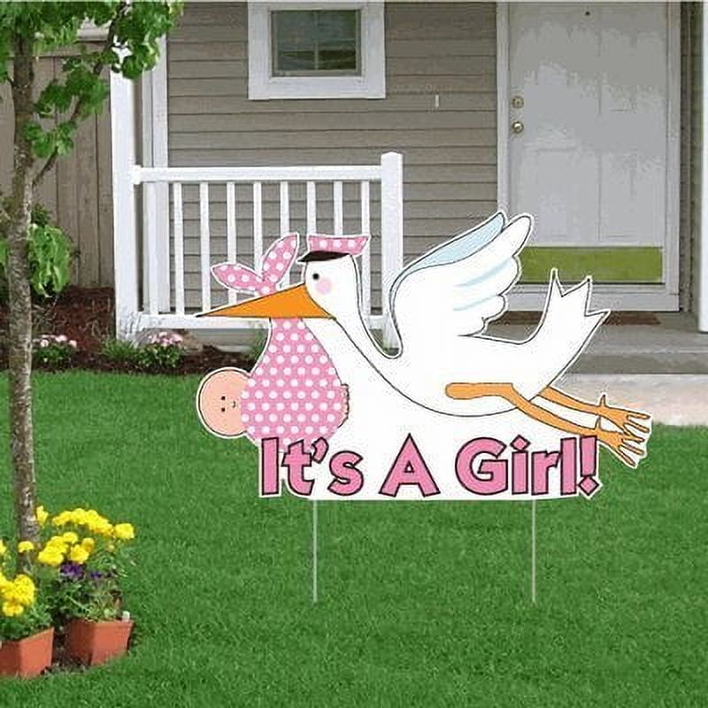 VictoryStore Yard Sign Outdoor Lawn Decorations - "It's a Girl" Die Cut ...