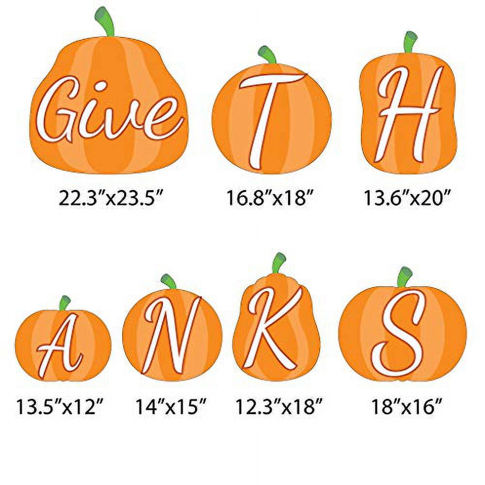 VictoryStore Yard Sign Outdoor Lawn Decorations: Pumpkin Give Thanks ...