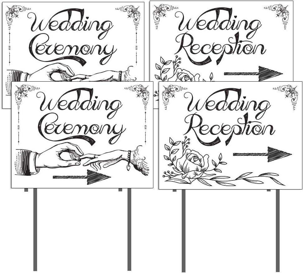 VictoryStore Yard Sign Outdoor Lawn Decorations: Wedding Directional ...