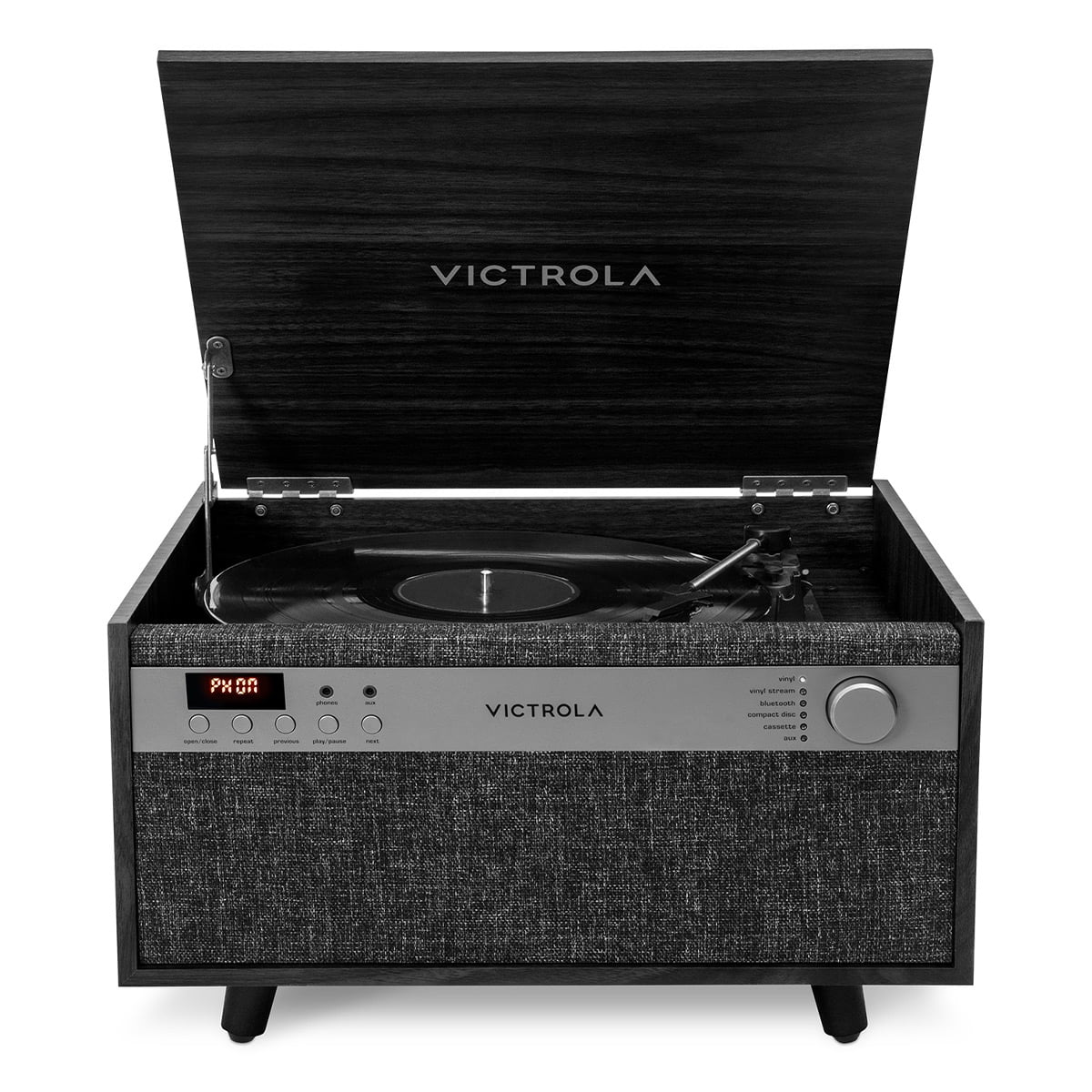 Victrola Victrola Century 6-in-1 Music Center (Black) - Walmart.com