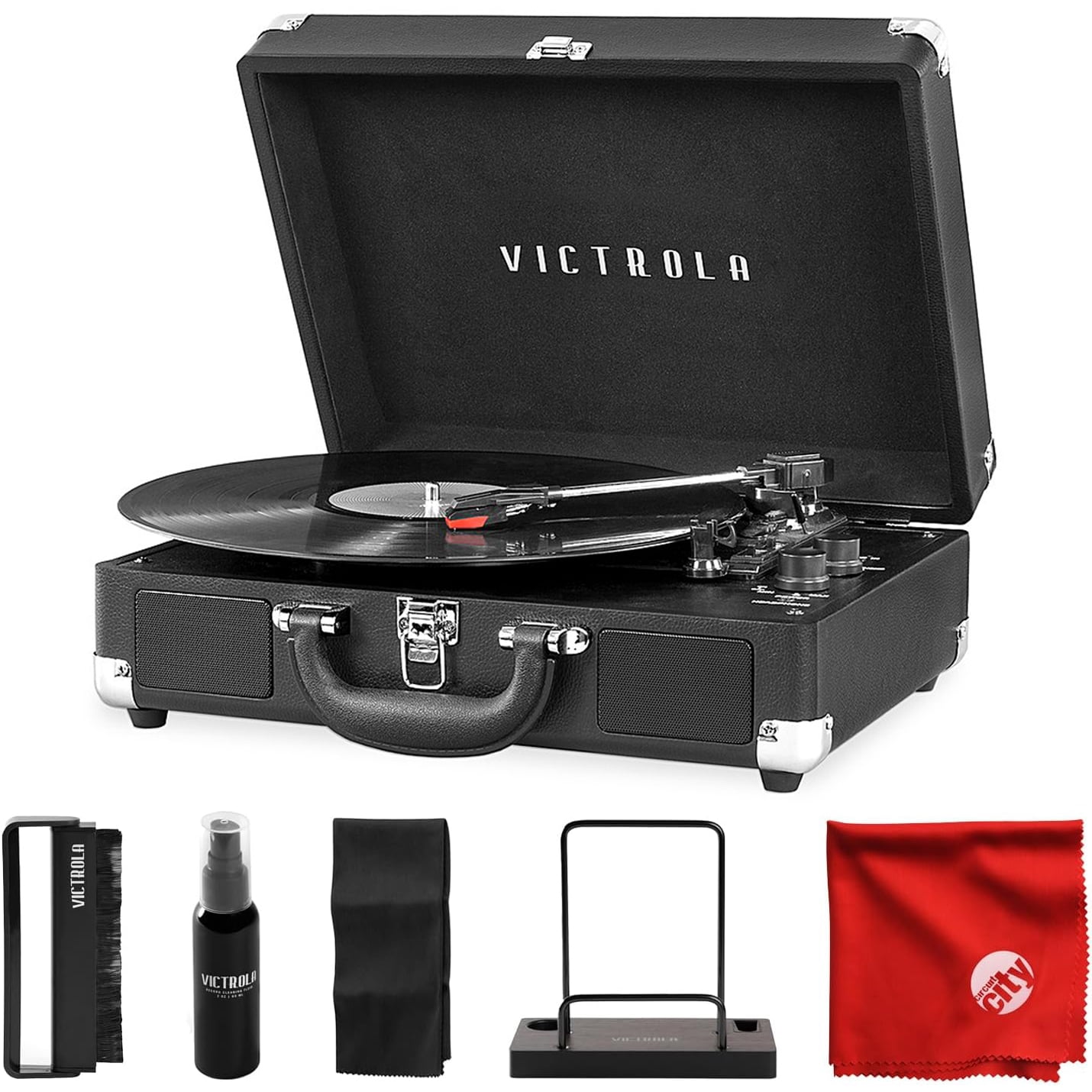 Victrola Vintage Journey 3-Speed Bluetooth Portable Suitcase Record ...