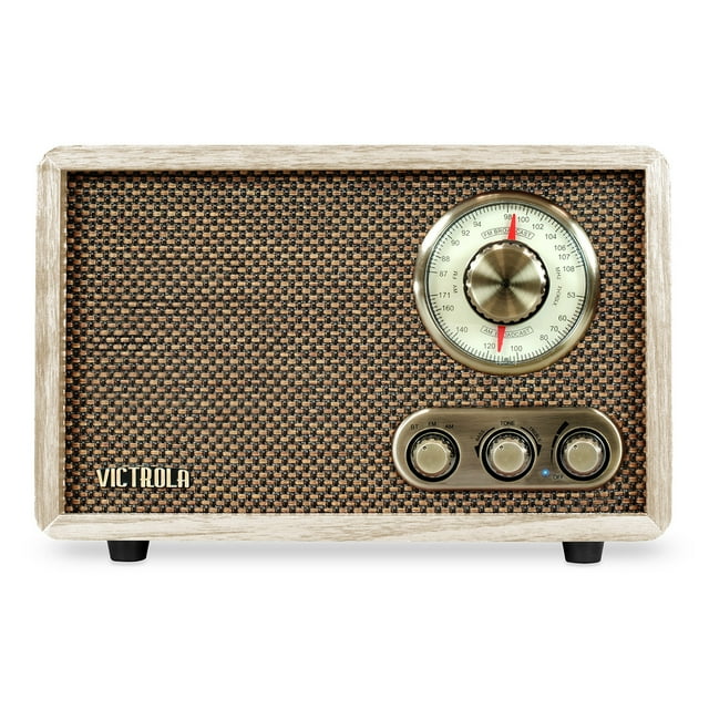 Victrola Willow Retro Bluetooth FM/AM Radio (Natural) - Walmart.com