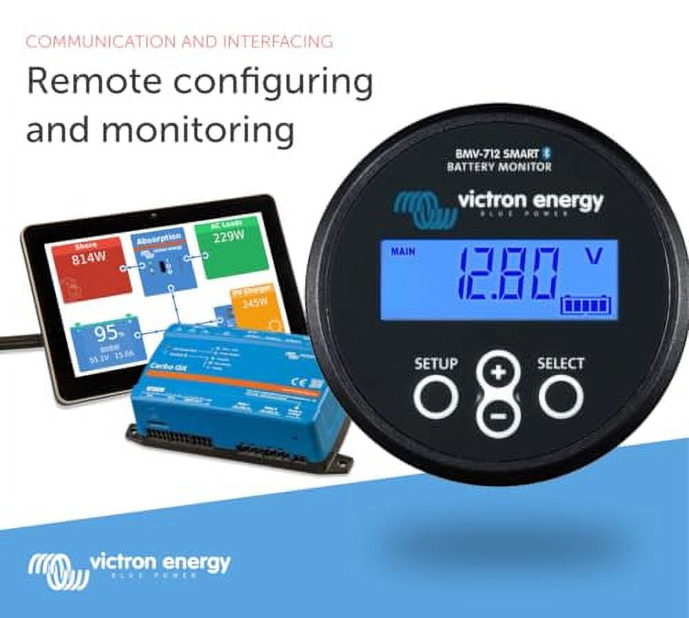 Victron Energy BMV-712 Smart Battery Monitor with Shunt - 6.5-70 VDC ...