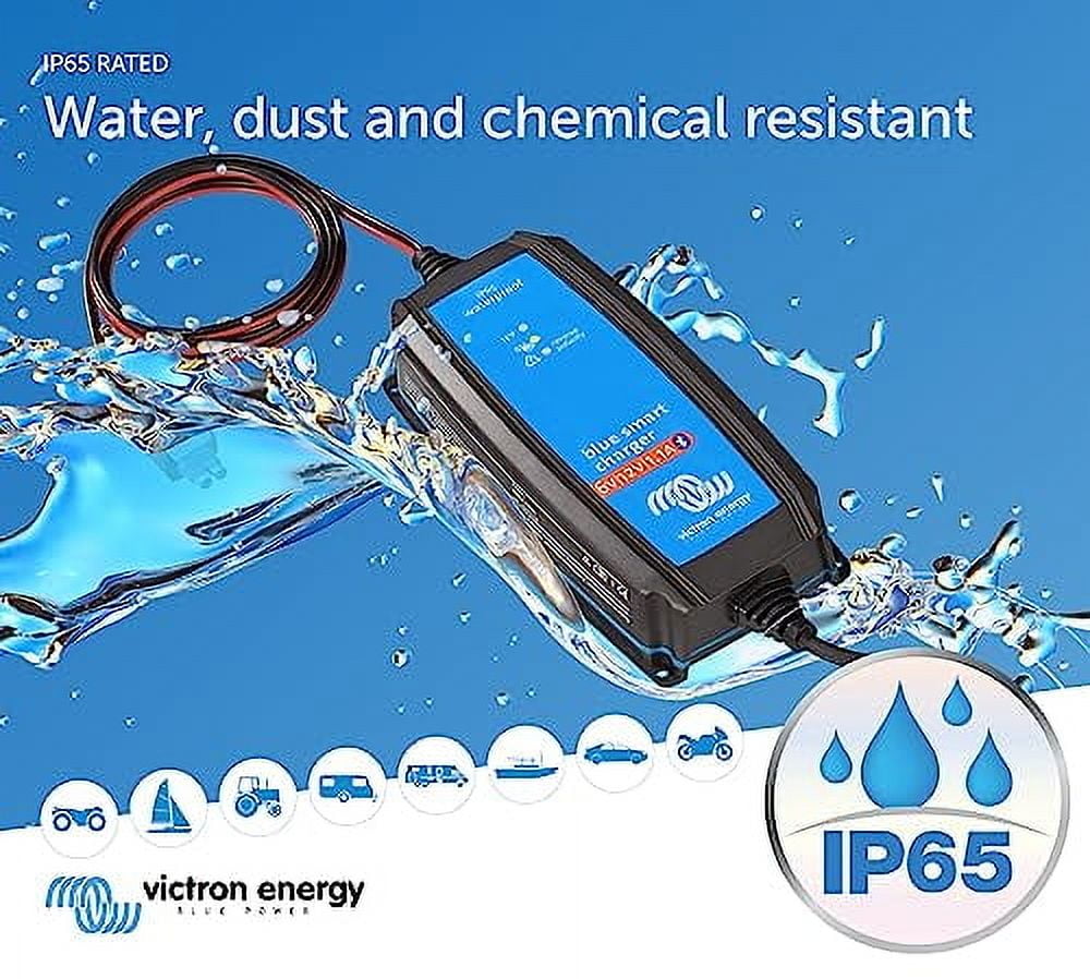 Victron Energy Blue Smart IP65 Smart Car Battery Charger 6V/12V 1.1A ...