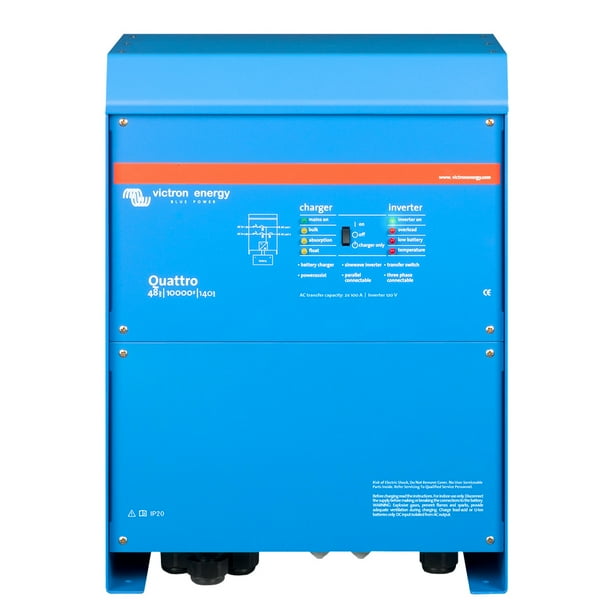 Victron Quattro Inverter/Charger 48 VDC-10000W-200AMP Battery Charger ...