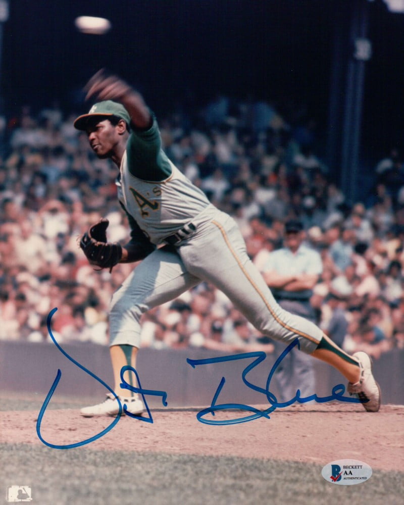 Vida Blue Signed Autographed 8X10 Photo Oakland A's Road Pitching BAS ...