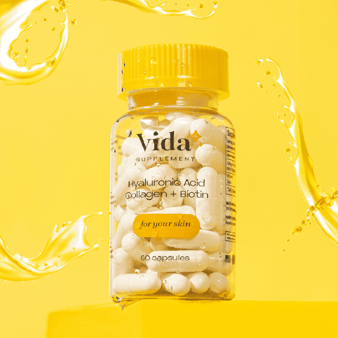 Vida Supplement Skin Health: Anti-Aging Trio with Hyaluronic Acid - 60 ...