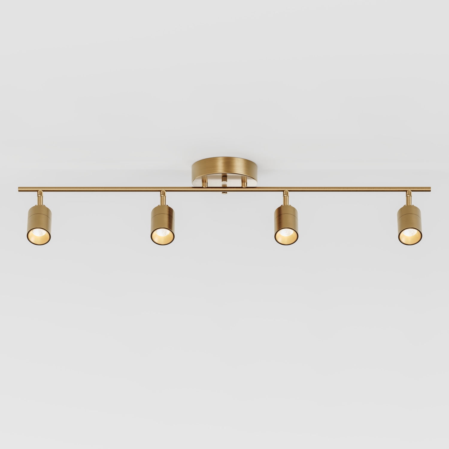 Shura Brushed Brass 4-Light Track Light with Rotatable Heads ...