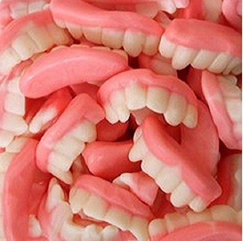 Vidal Gummi Teeth - 2LB Resealable Stand Up Candy Bag - Strawberry ...