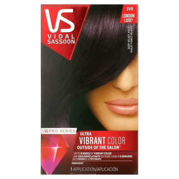 Vidal Sassoon Pro Series Permanent Hair Color Dye, 3RV Magnetic ...