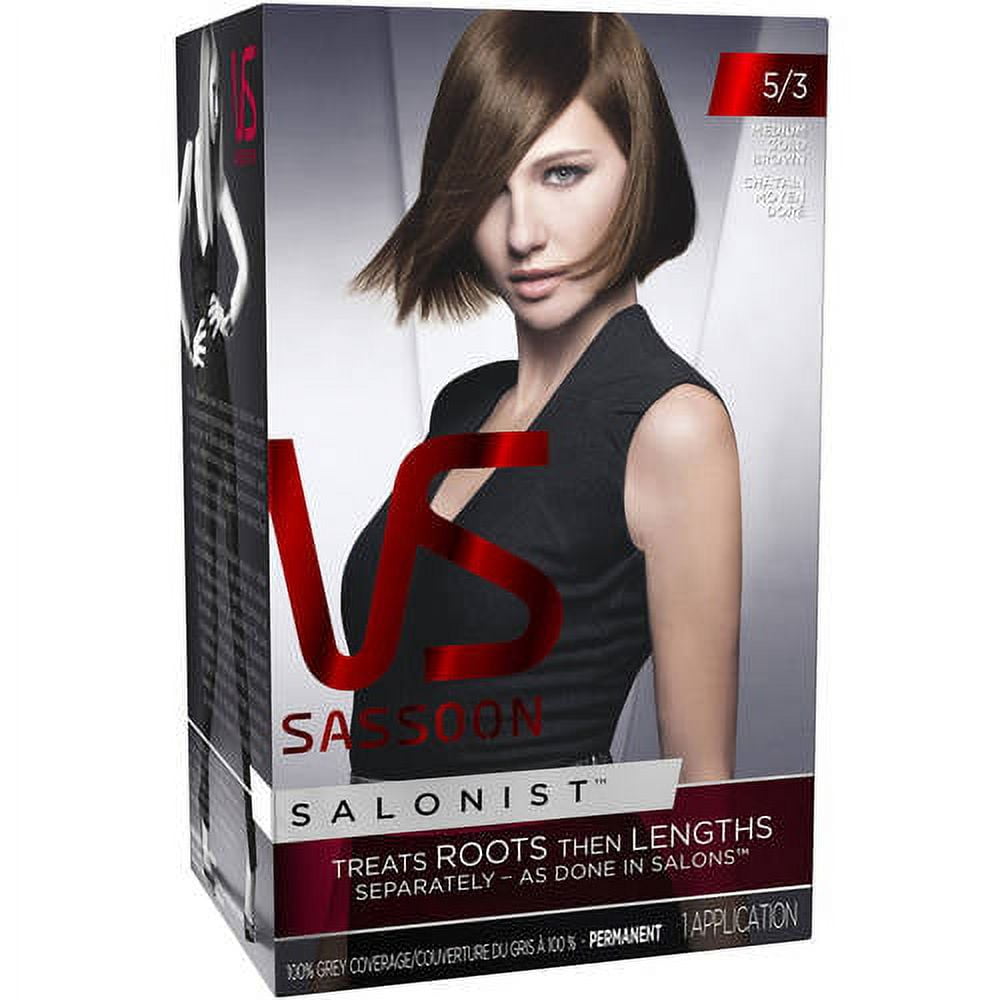 Vidal Sassoon Salonist Hair Color, 5/3 Medium Gold Brown - Walmart.com