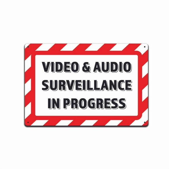 Video And Audio Surveillance Signs
