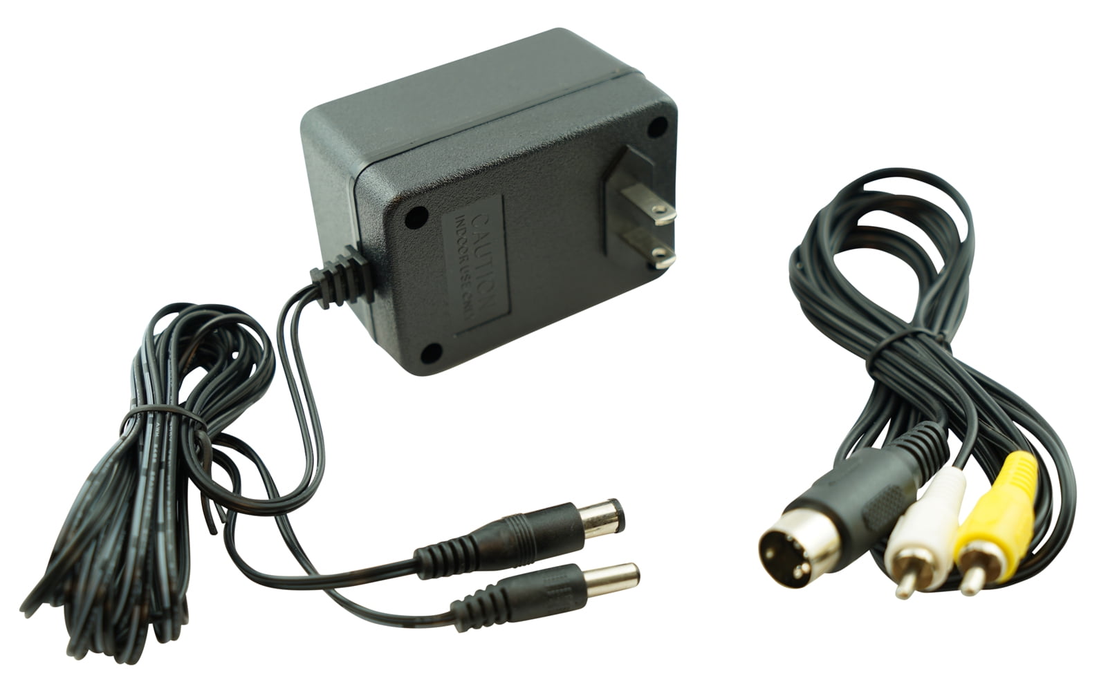 Video Audio AV RCA Cable Adapter Cord + AC Power Supply To External TV ...