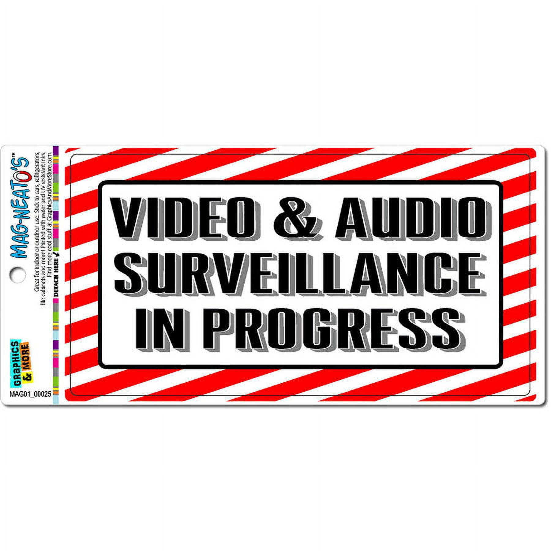 Video & Audio Surveillance in Progress Businesses Store Sign Automotive ...