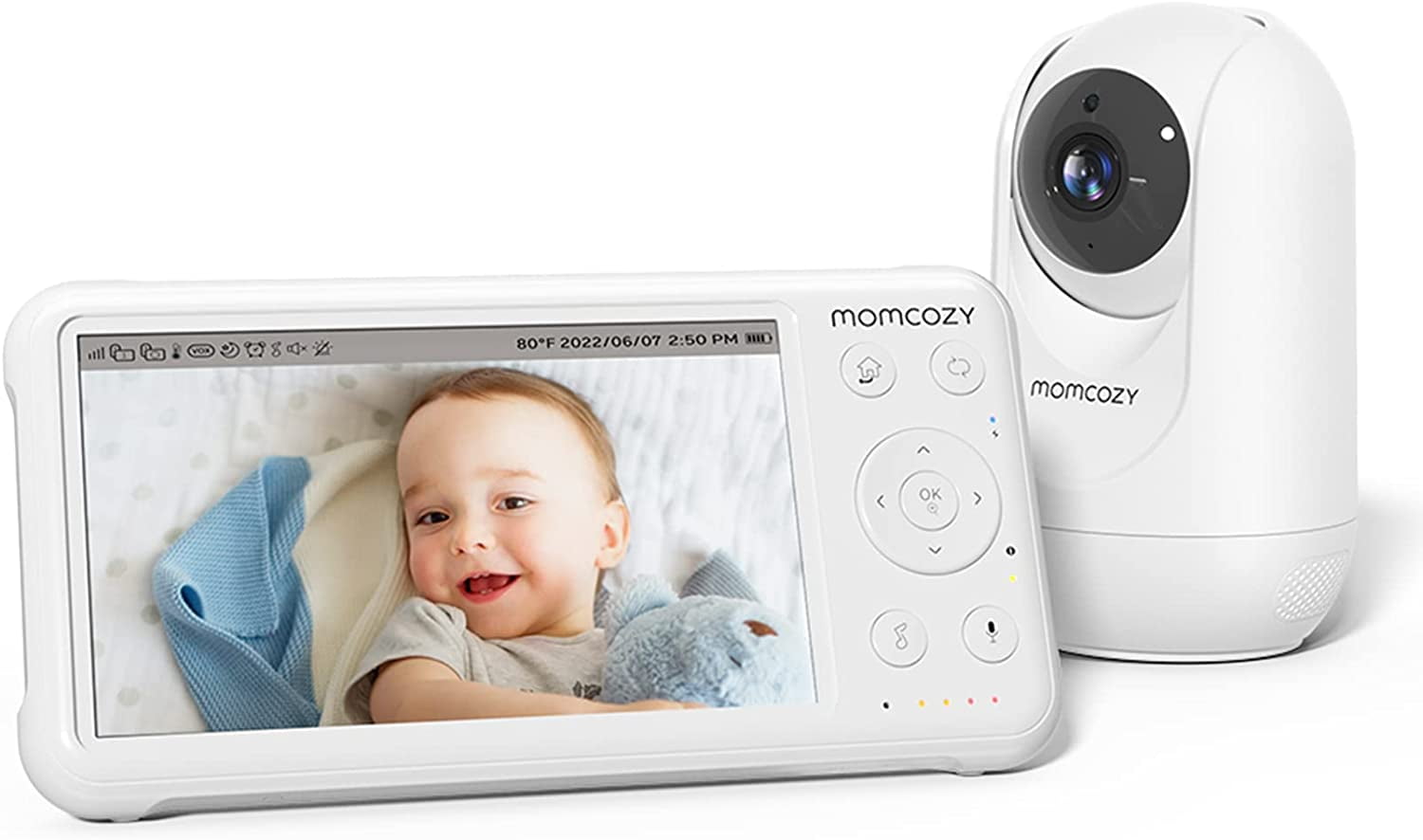 Video Baby Monitor, 1080P 5" HD Baby Monitor with Camera & Wall Mount ...