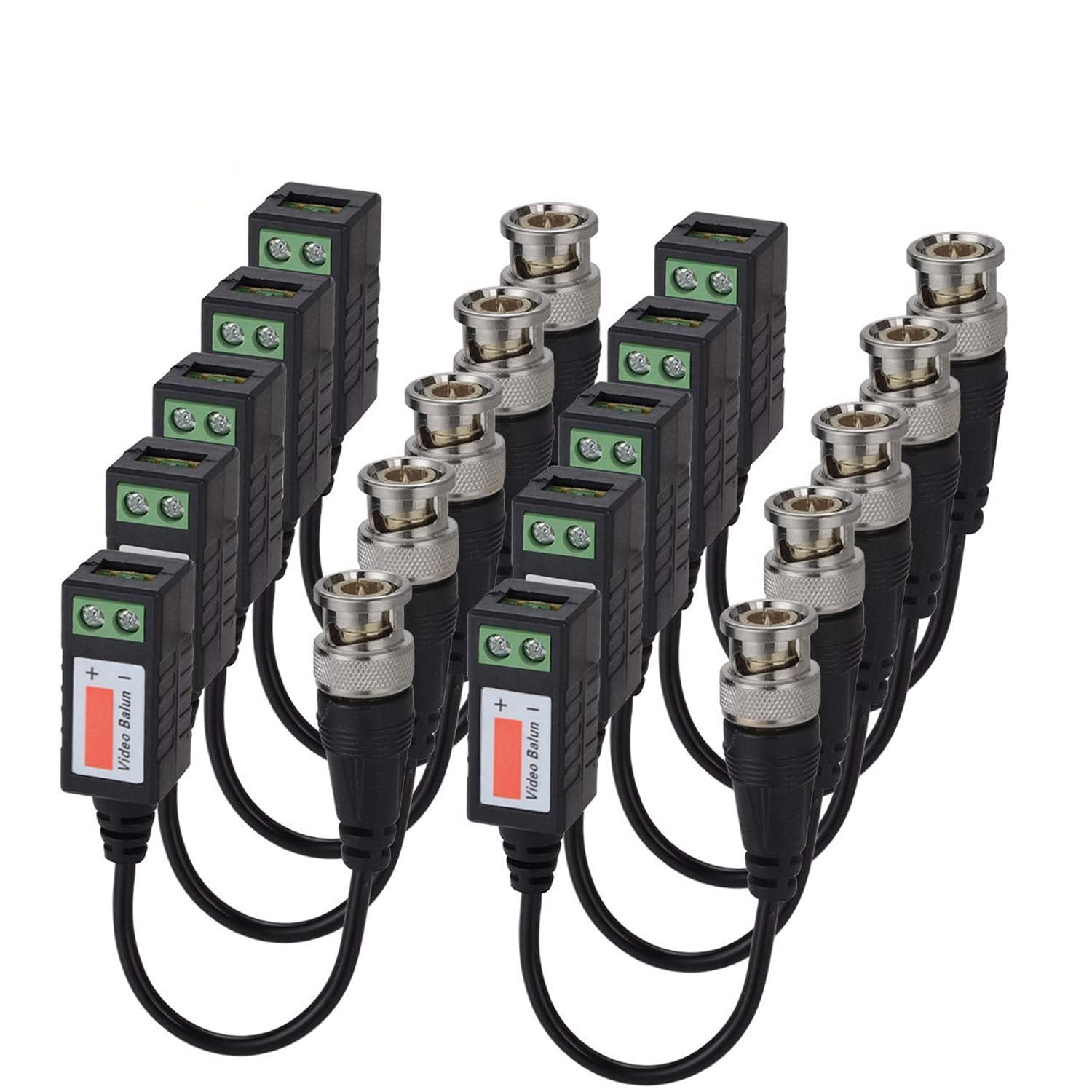 Video Balun Connectors 8 Pairs Cat5 HD Mini CCTV BNC Passive Video ...