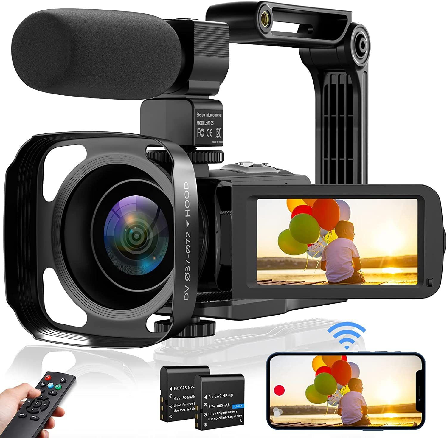 Video Camera Camcorder Full HD 1080P 36MP YouTube WiFi Vlogging IR ...