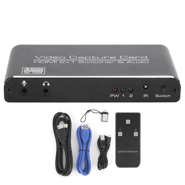 Video Capture Card 4K HDMI to USB 3.0 Dongle 2 x 1 Switch for Live ...