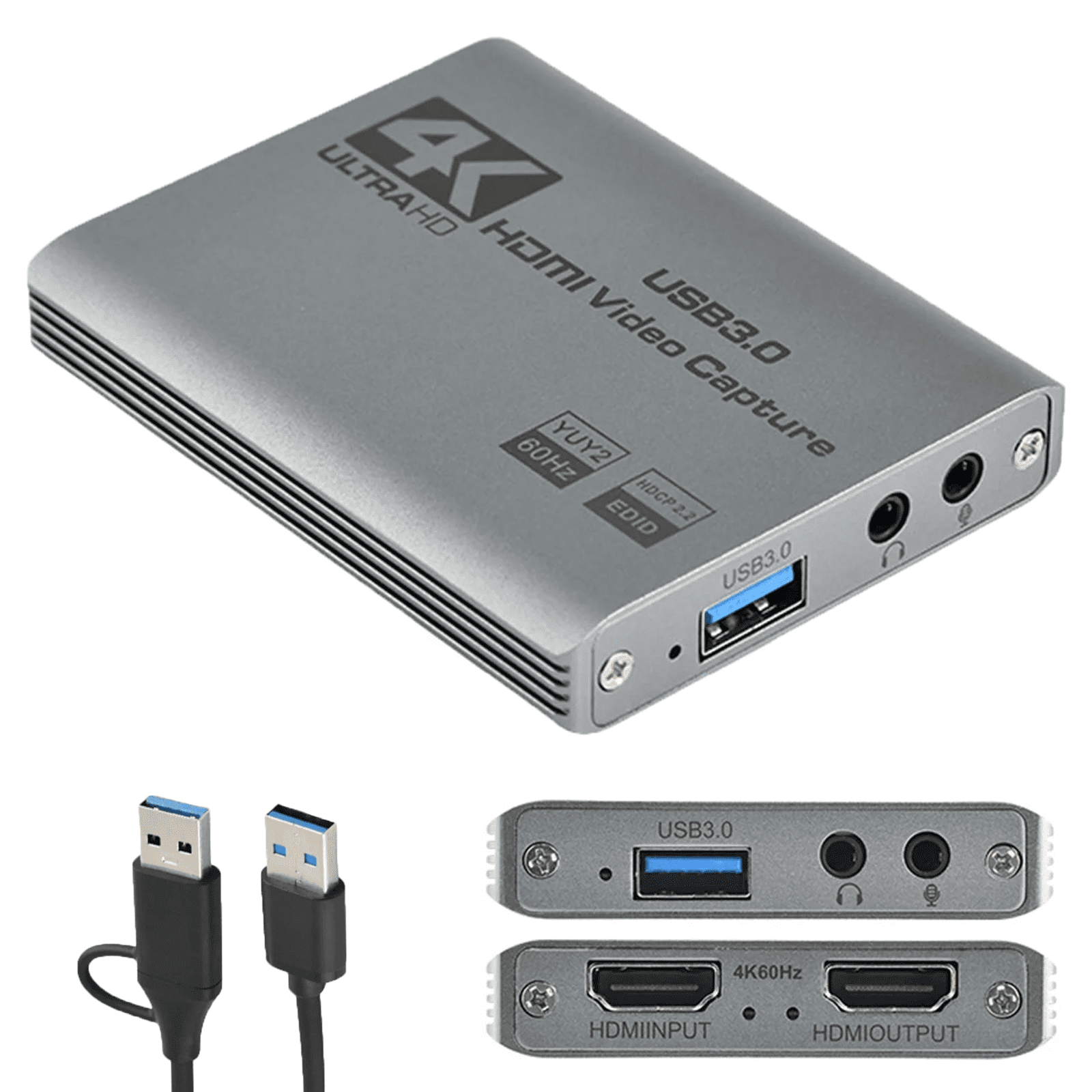 Video Capture Card, USB 3.0 4K HDMI Audio Video Capture Device, 1080P ...