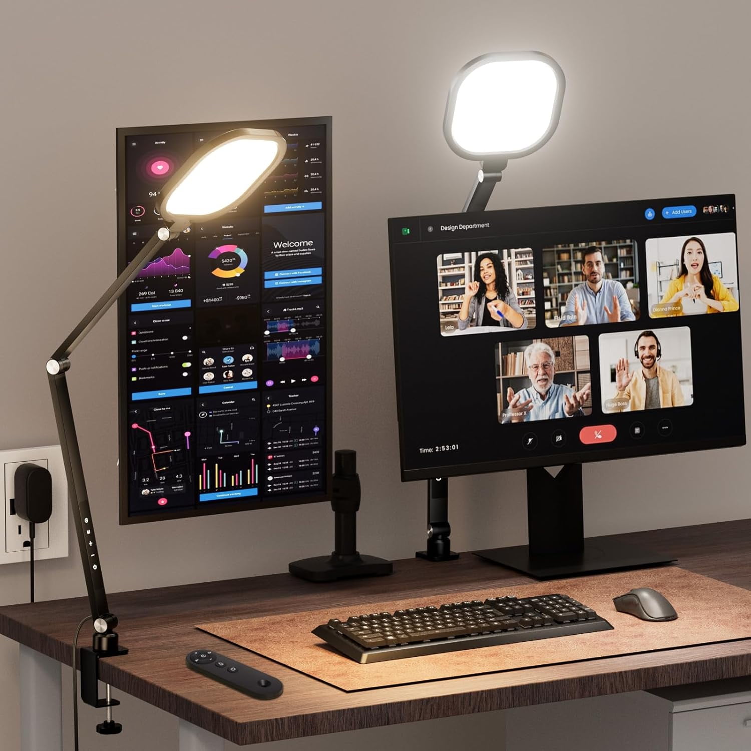 Video Conference Light for Computer, Dimmable Zoom Lighting for Home ...