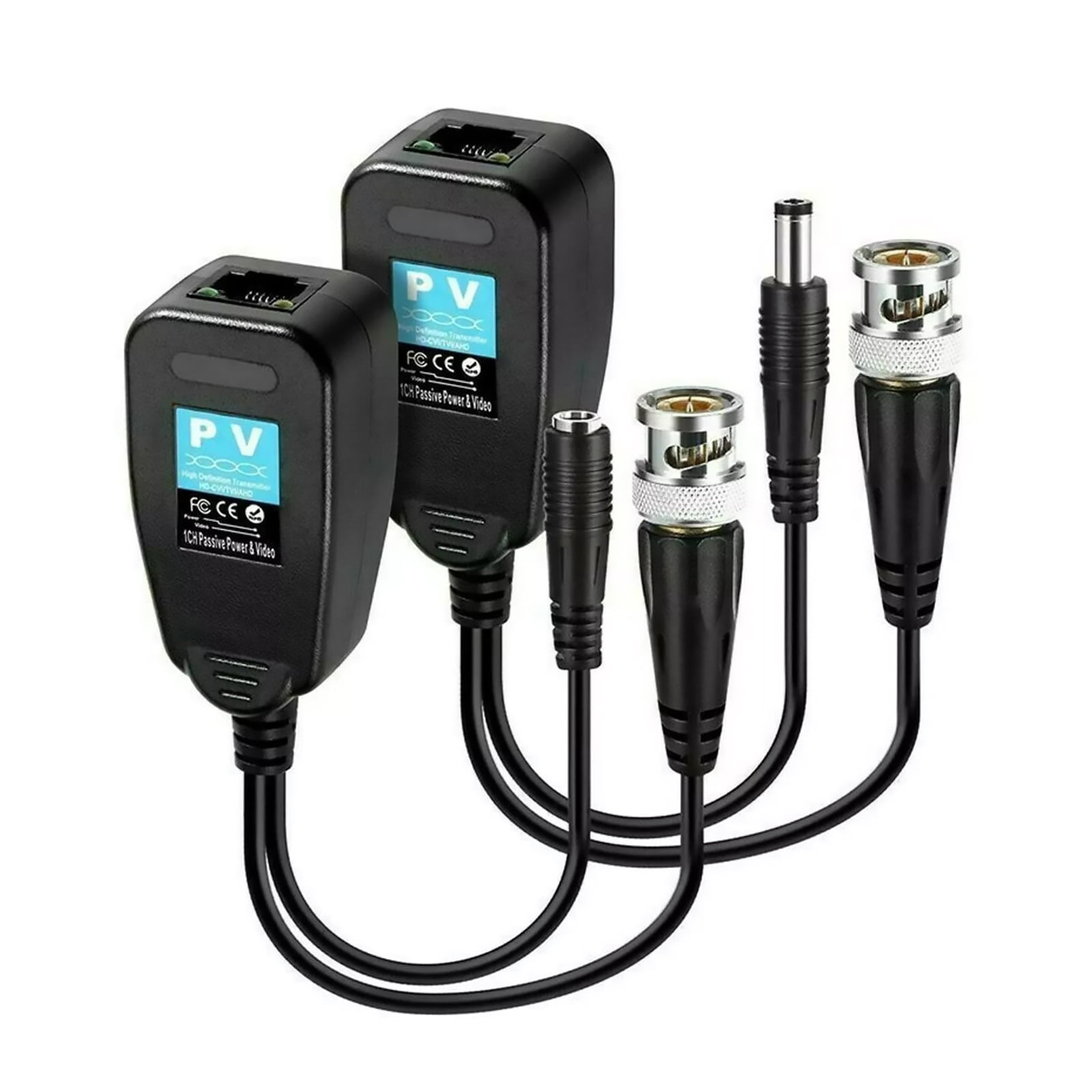 Video Data Power Balun Connector for CCTV 300m UTP Transmission, Pure ...