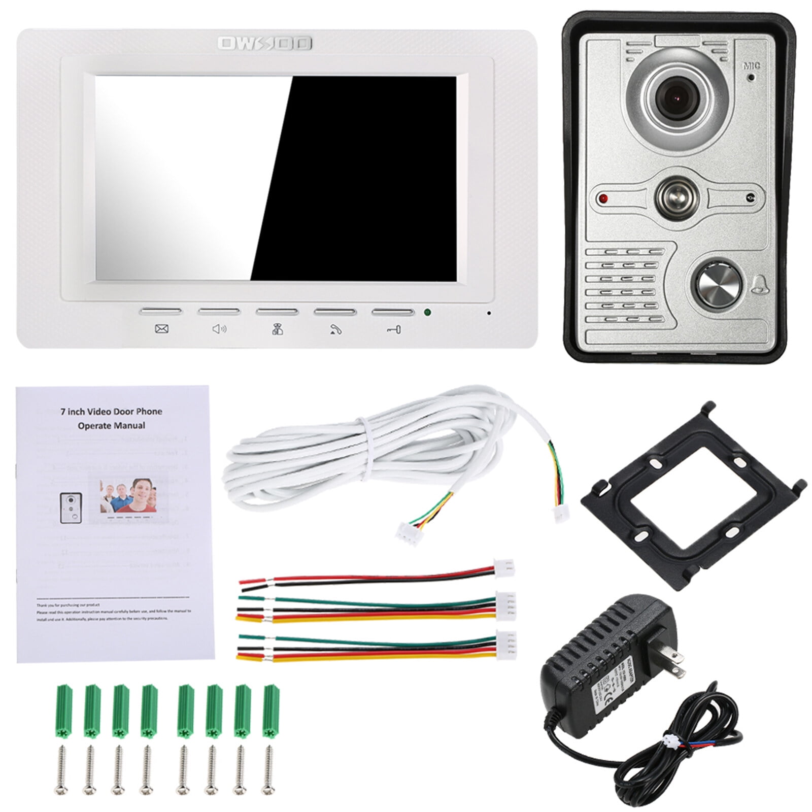 Video Door Phone,Wired Video Door Camera Visual Unlock Video Ir-cut ...