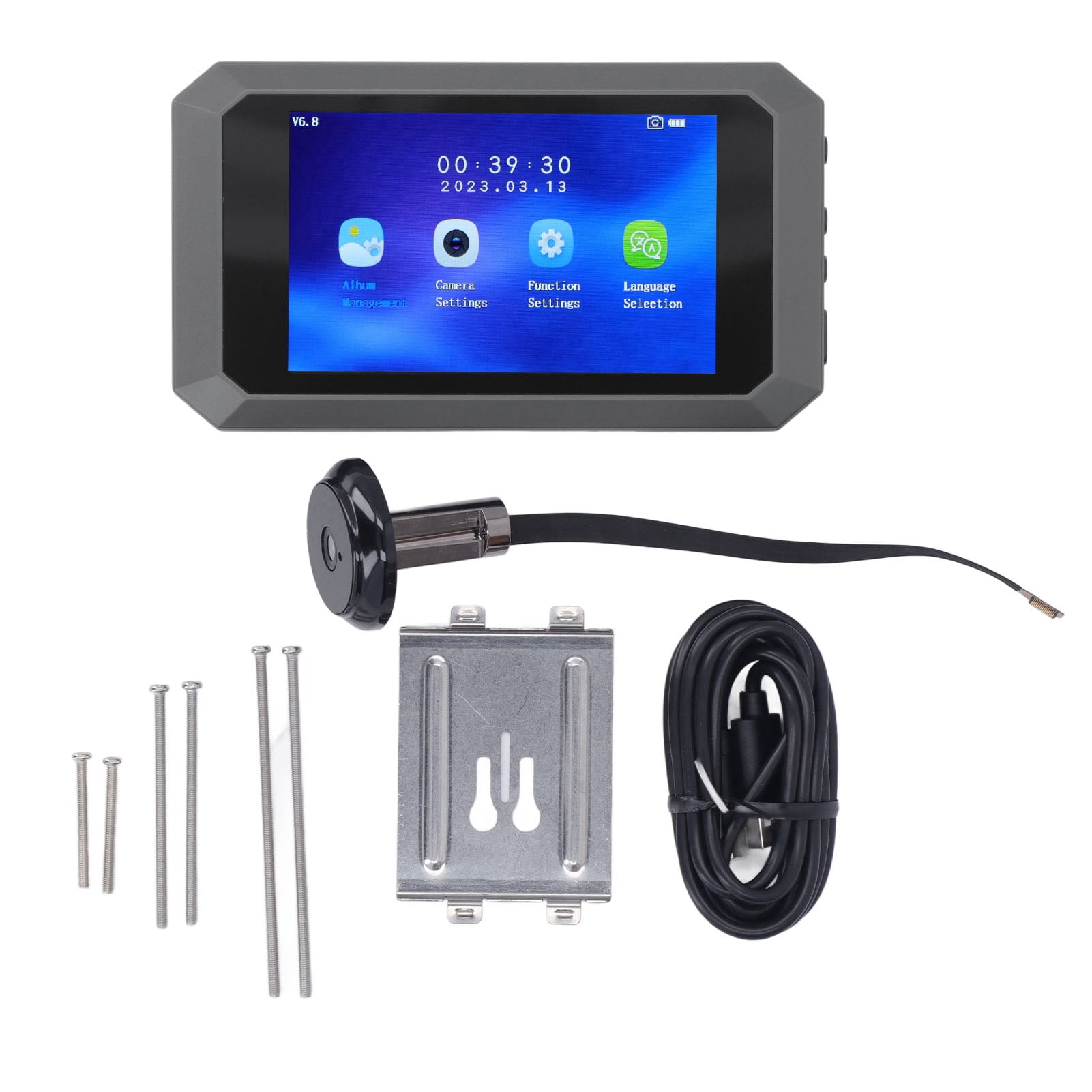 Video Door Viewer 1080P 2MP 135 Degree Viewing IR Night Vision Peephole ...