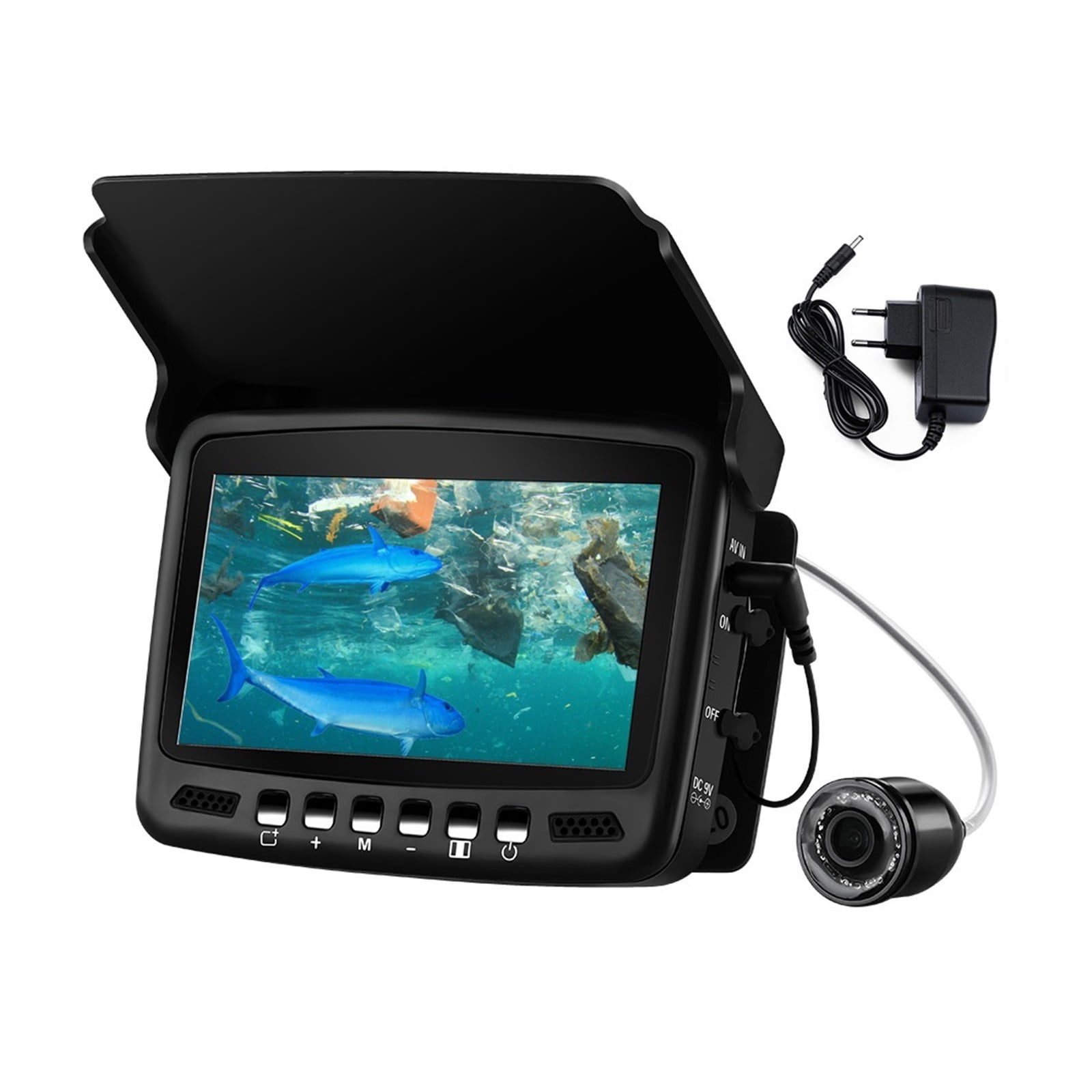 Video Fishing Camera Kit 4.3 Inch IPS LCD Monitor 1000TVL Fish Finder ...