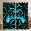 Erosebridal Gamer Blackout Curtains 42''Wx84''L Gaming Controller ...