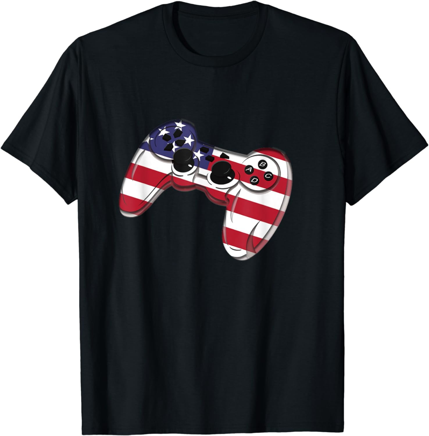 Video Game 4th of July controller American flag kids Boys T-Shirt ...